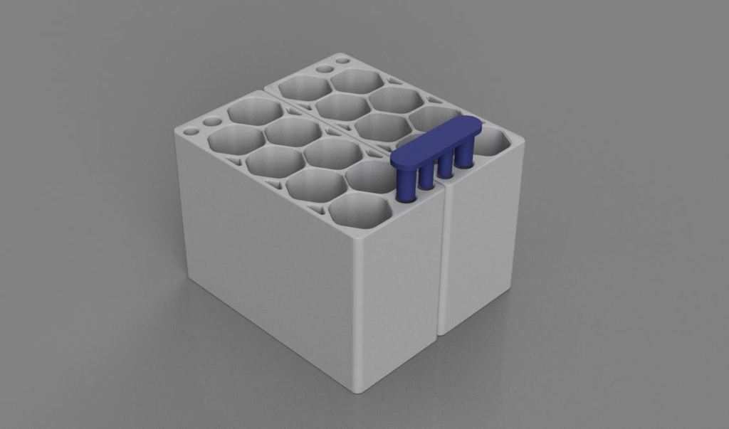 Slide-in Joint mod.3 for Modular Honeycomb Battery Pack Holder x4 AA by ...