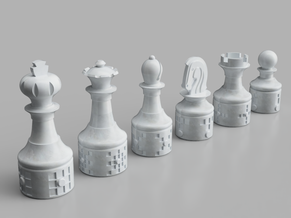 Chess Pieces for Beginners by grizzie17 | Download free STL model ...
