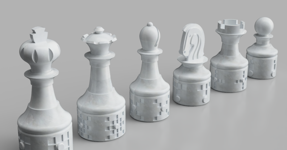 Chess Pieces for Beginners by grizzie17 | Download free STL model ...