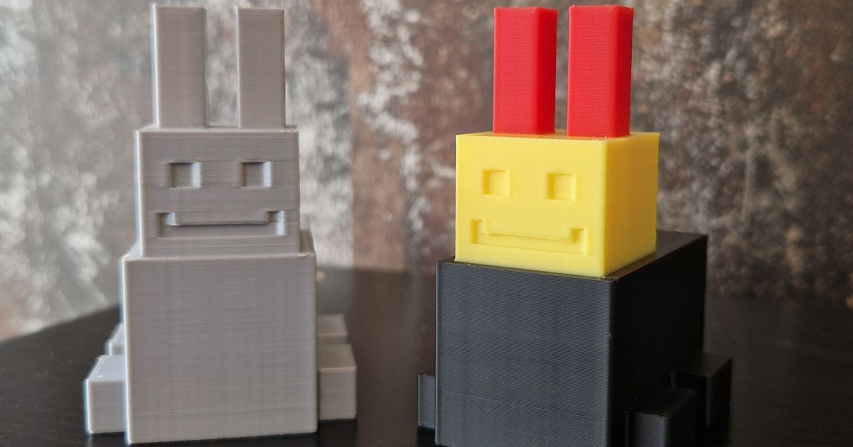 Liegender Hase im Minecraft Design by Tim | Download free STL model ...