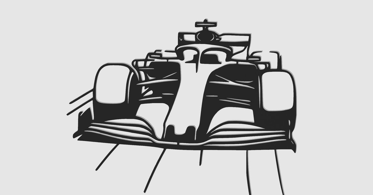 F1 Car Wall Art Decor Line Art by Beniuuu | Download free STL model ...