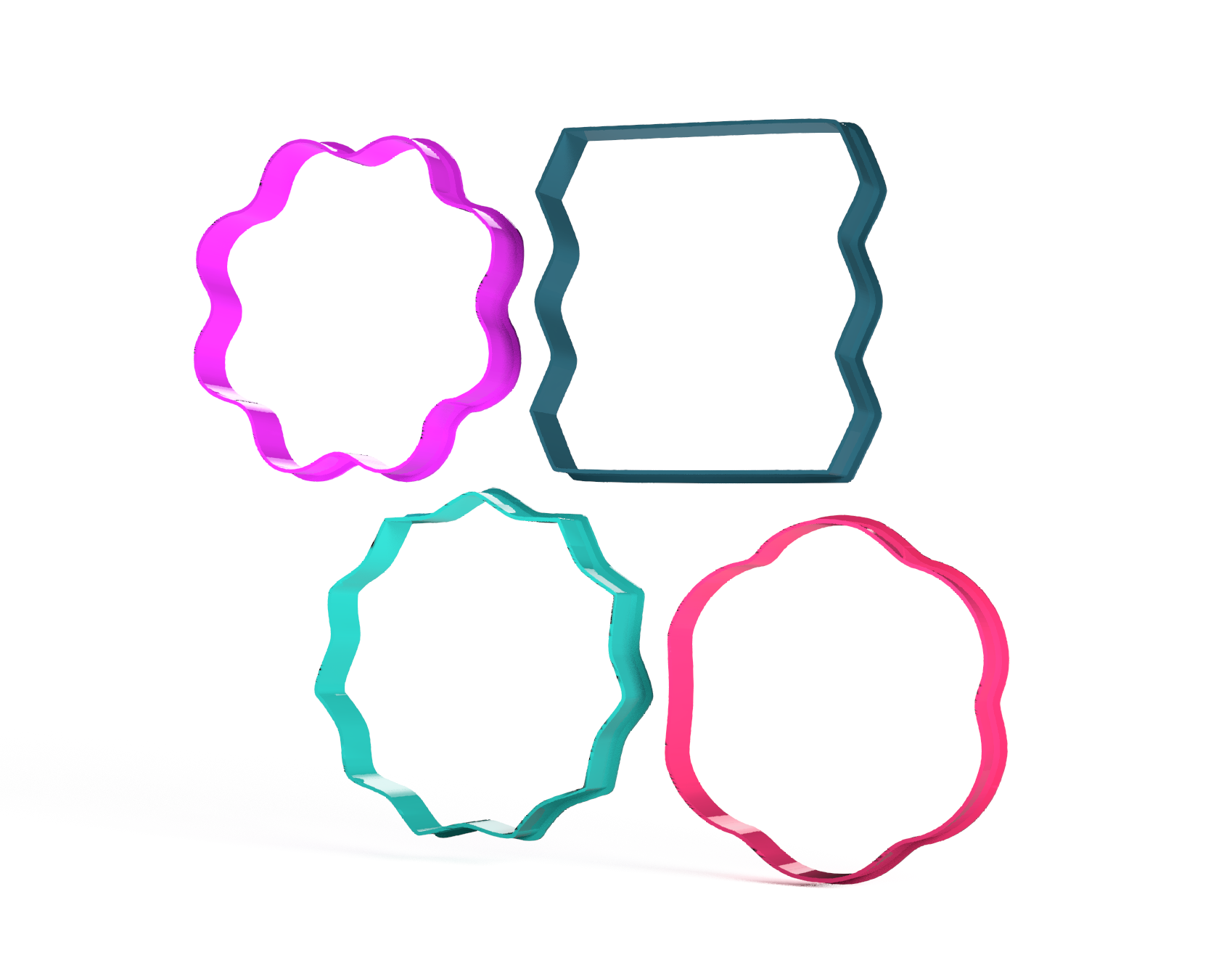 COOKIE CUTTERS COMMON SHAPES 1 by Emilia | Download free STL model ...