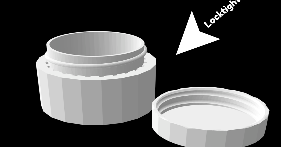 Container with Screwable Lid. by Silky | Download free STL model ...