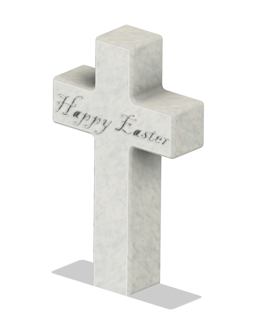 Happy Easter Cross by Dickens | Download free STL model | Printables.com