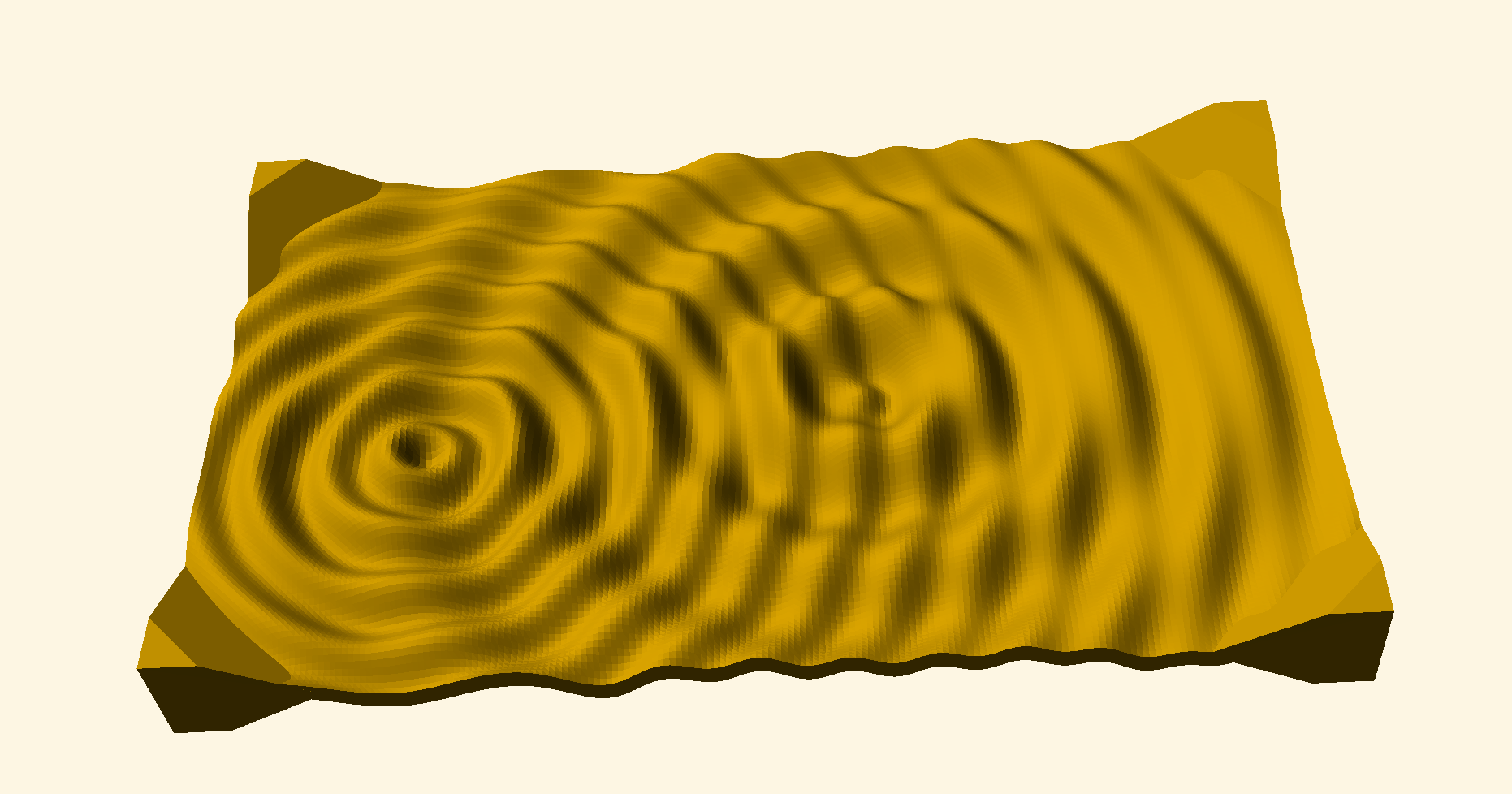 Wave Interference Tray by gringer | Download free STL model ...