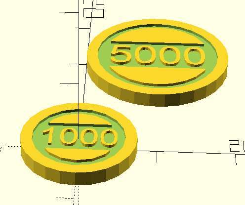 Board game coins (v2) - from 1 to 5000 denominations by Bilbo ...