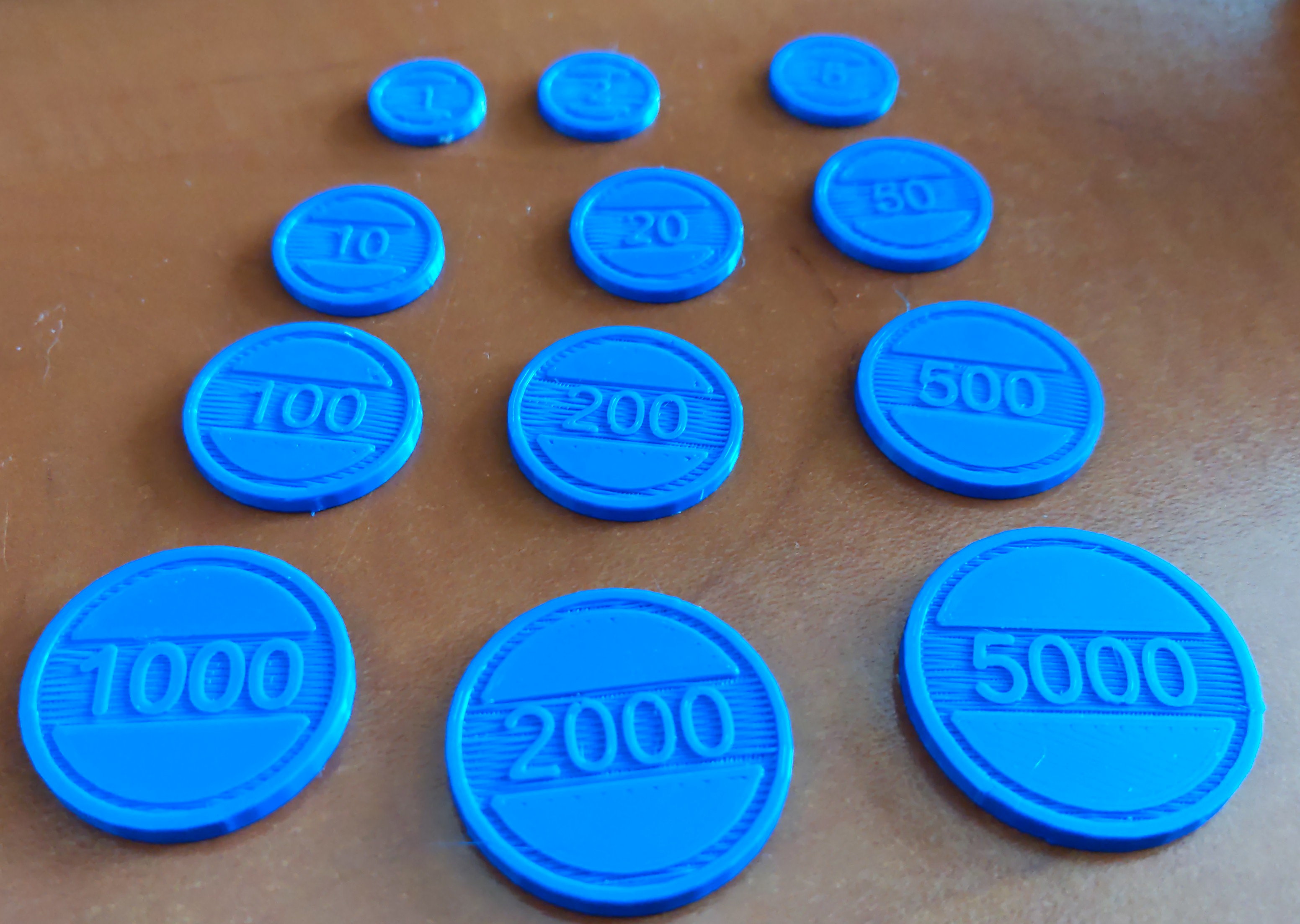 Board game coins (v2) - from 1 to 5000 denominations by Bilbo ...