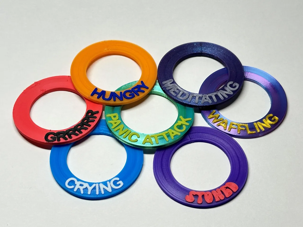 Silly D&D Condition Rings by BilboBoxxins | Download free STL model ...
