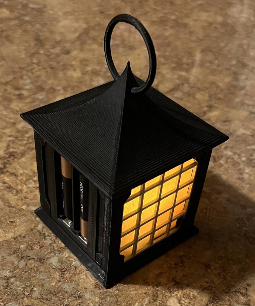 Lamp with Tea Light from AAA batteries by Timinator | Download free STL ...