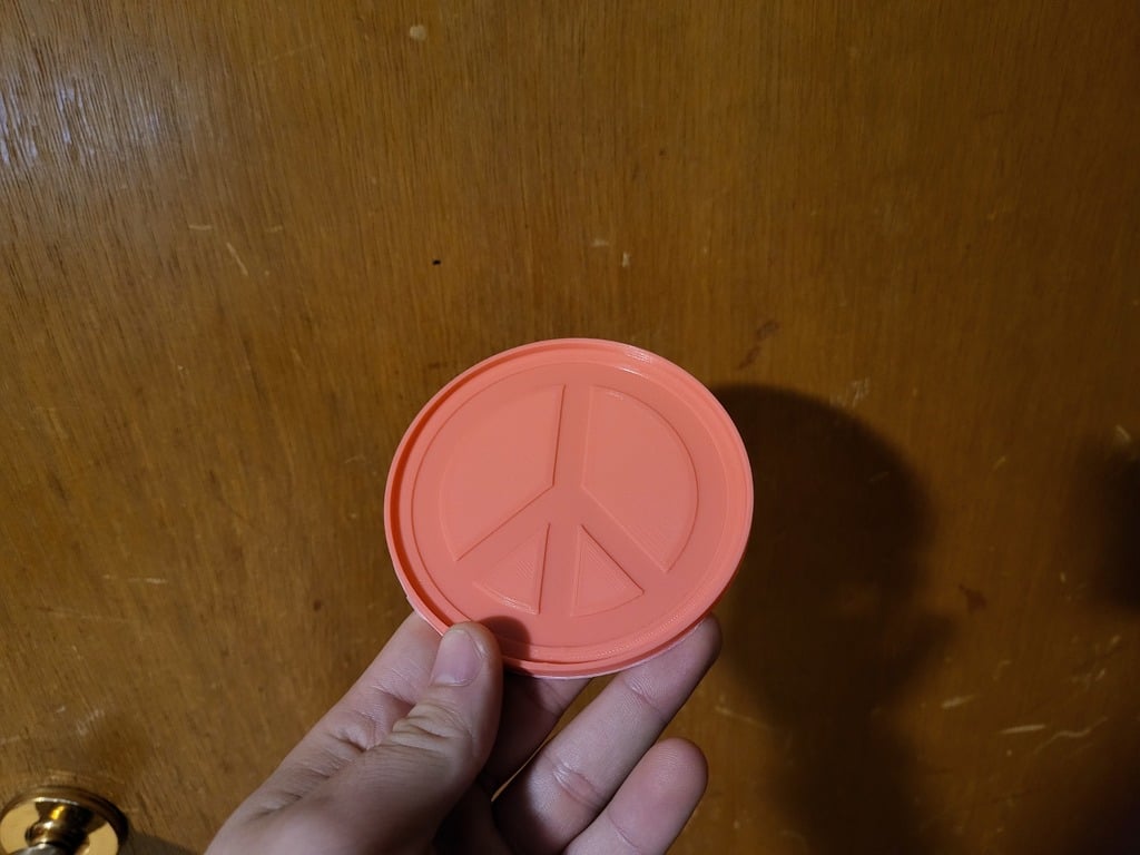 Peace sign coaster by Tyler Schafer | Download free STL model ...