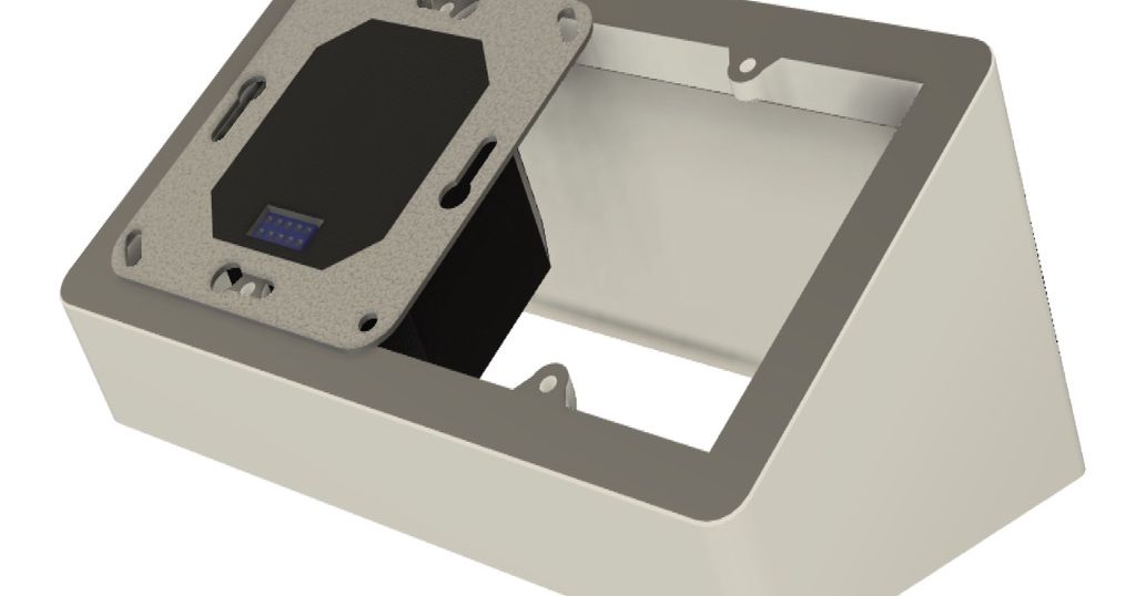 Flush-mounted switch and socket outlet 30° for DIN 49073 inserts by ...