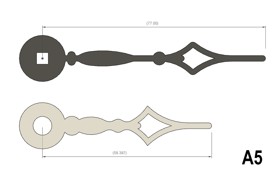 Cuckoo clock hands set by Dragonfly | Download free STL model ...