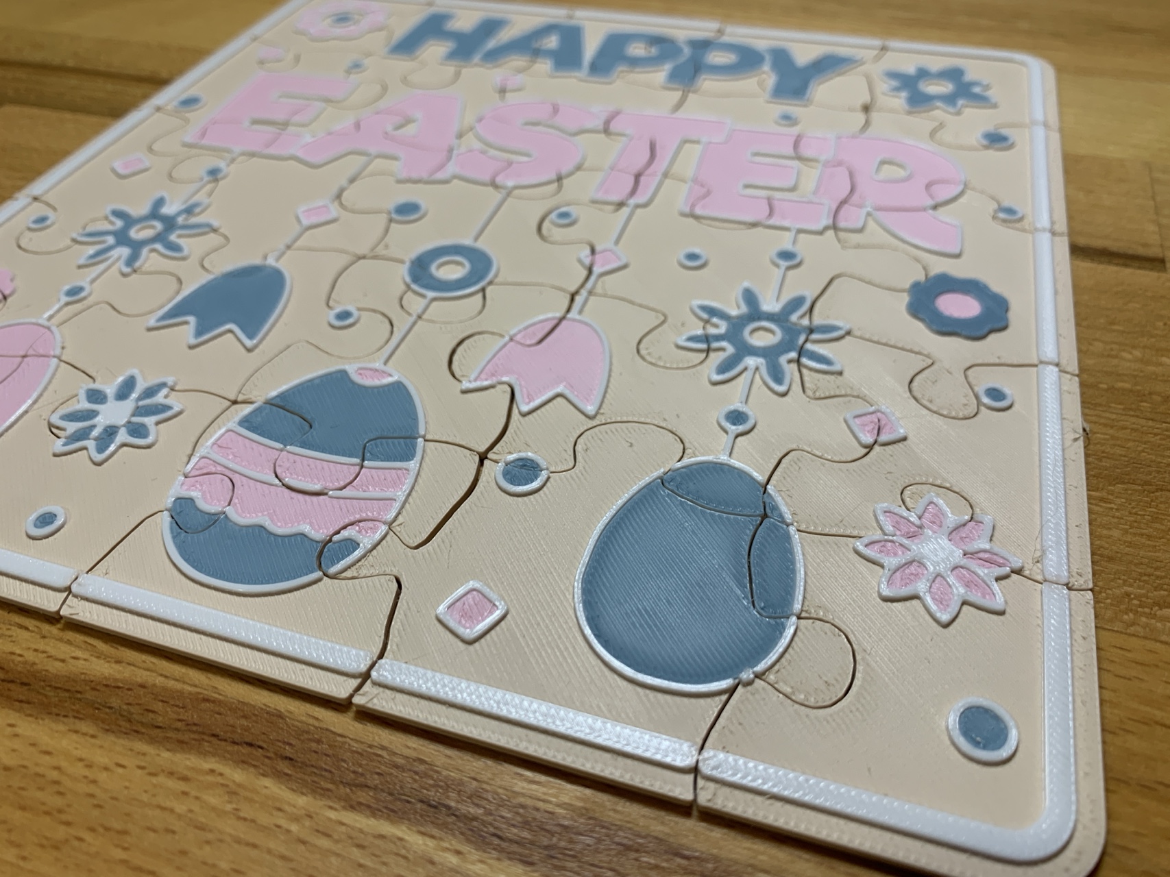 Happy Easter Puzzle multicolor by 3D.genau | Download free STL model ...