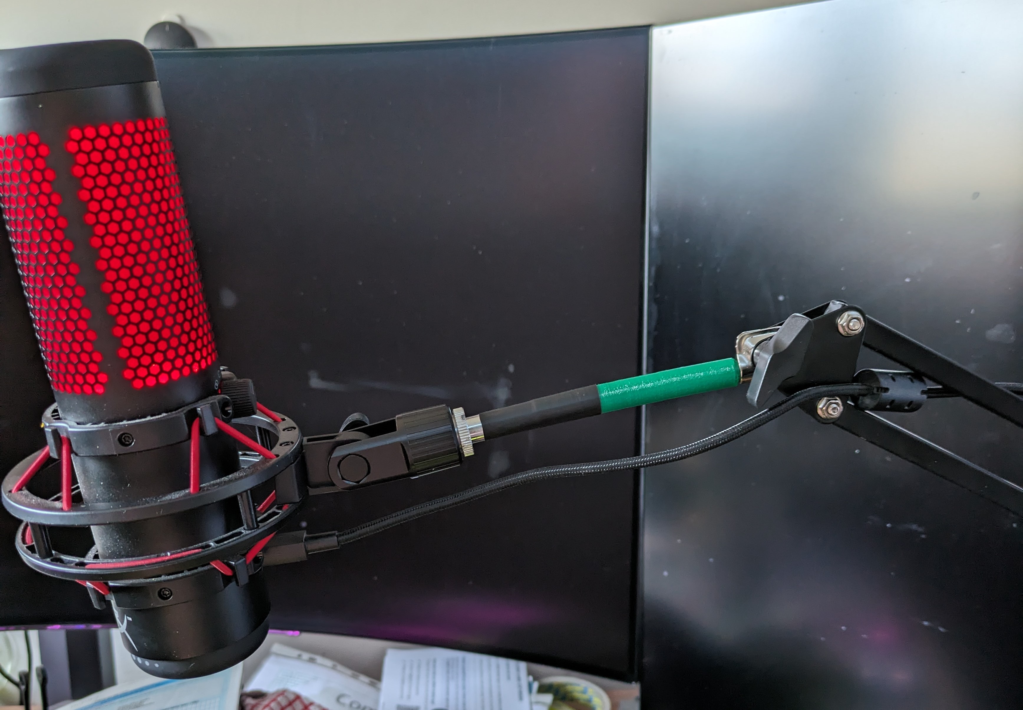 Microphone Extension (Mic to Arm) by Spazmeister | Download free STL ...