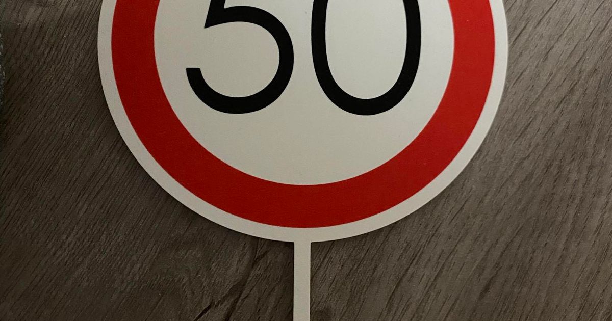 Birthday speed sign by Petr | Download free STL model | Printables.com