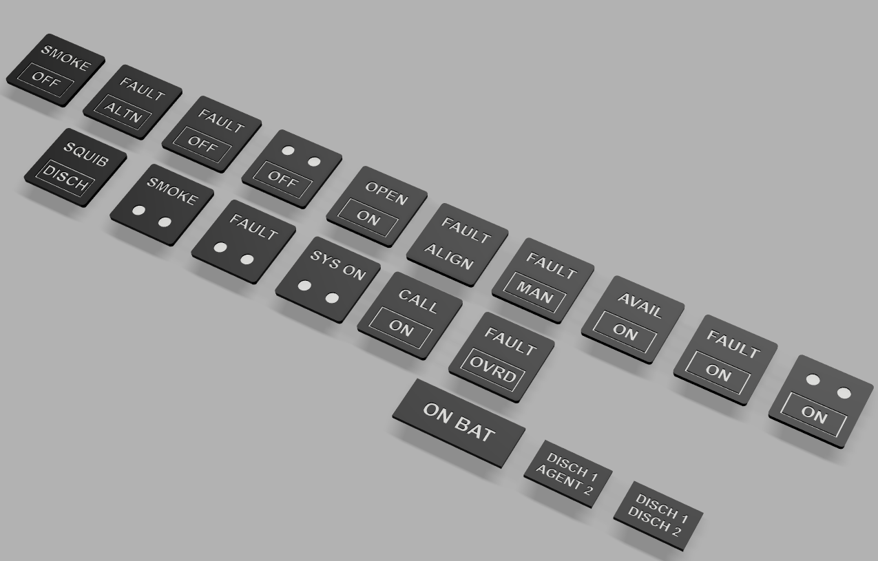 Airbus (A320) labels for switch by Fasa | Download free STL model ...
