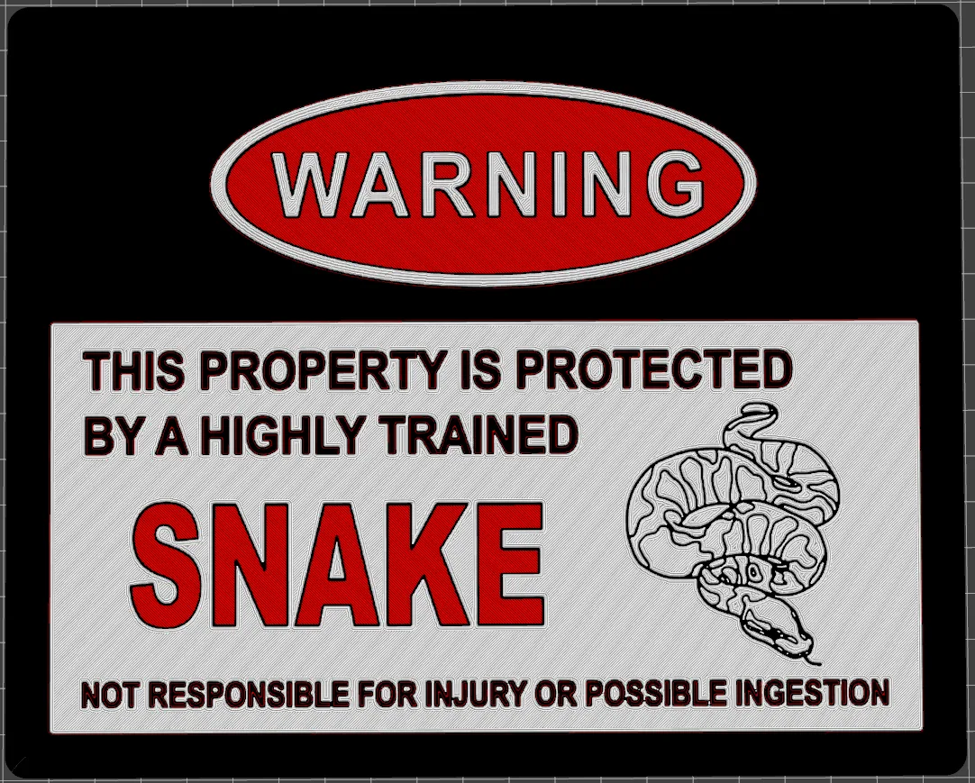 Attack snake sign by Johnomaz | Download free STL model | Printables.com