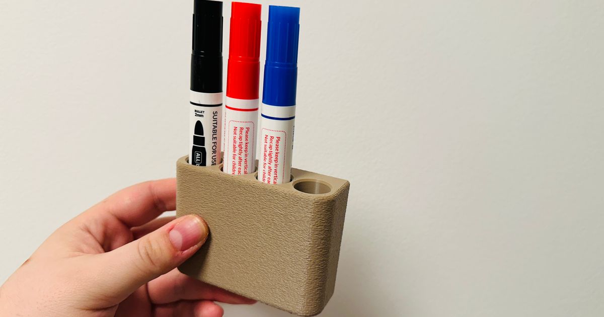 Whiteboard marker holder / organizer by serbji | Download free STL ...
