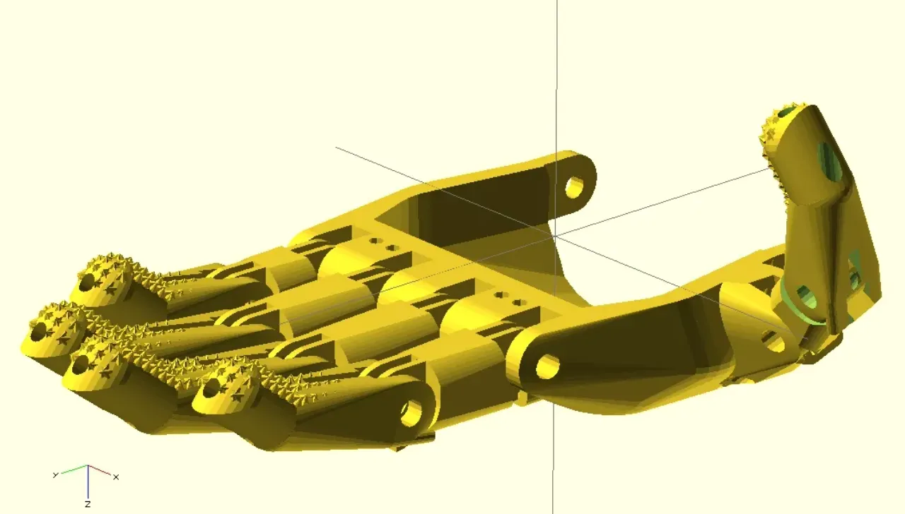 Parametric Cyborg Beast v7.2 (Printable Prosthetic) by MakerBlock ...