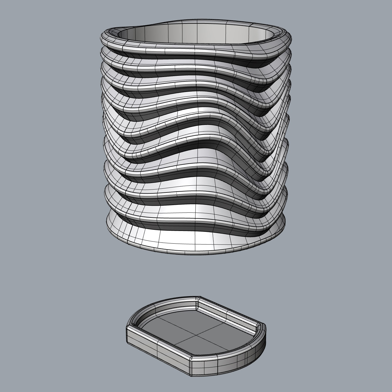 Wavy Plant Pot by 3DPrintPantry | Download free STL model | Printables.com
