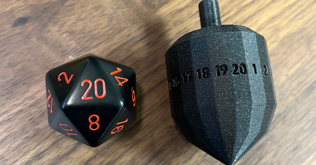 D20 Spinning Top by meub | Download free STL model | Printables.com