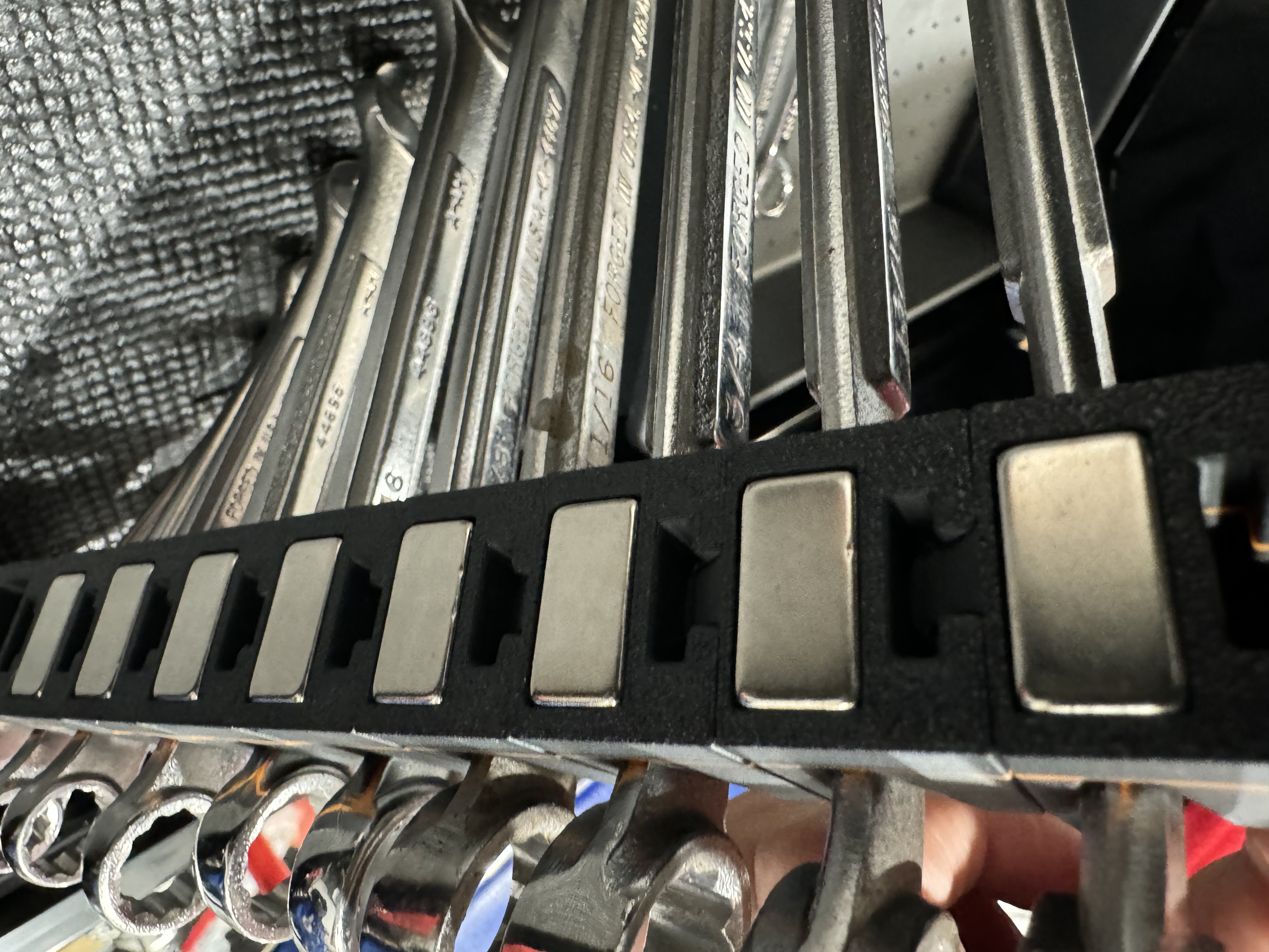 Magnetic Modular Wrench Organizer With Labels (Metric and Imperial) by ...