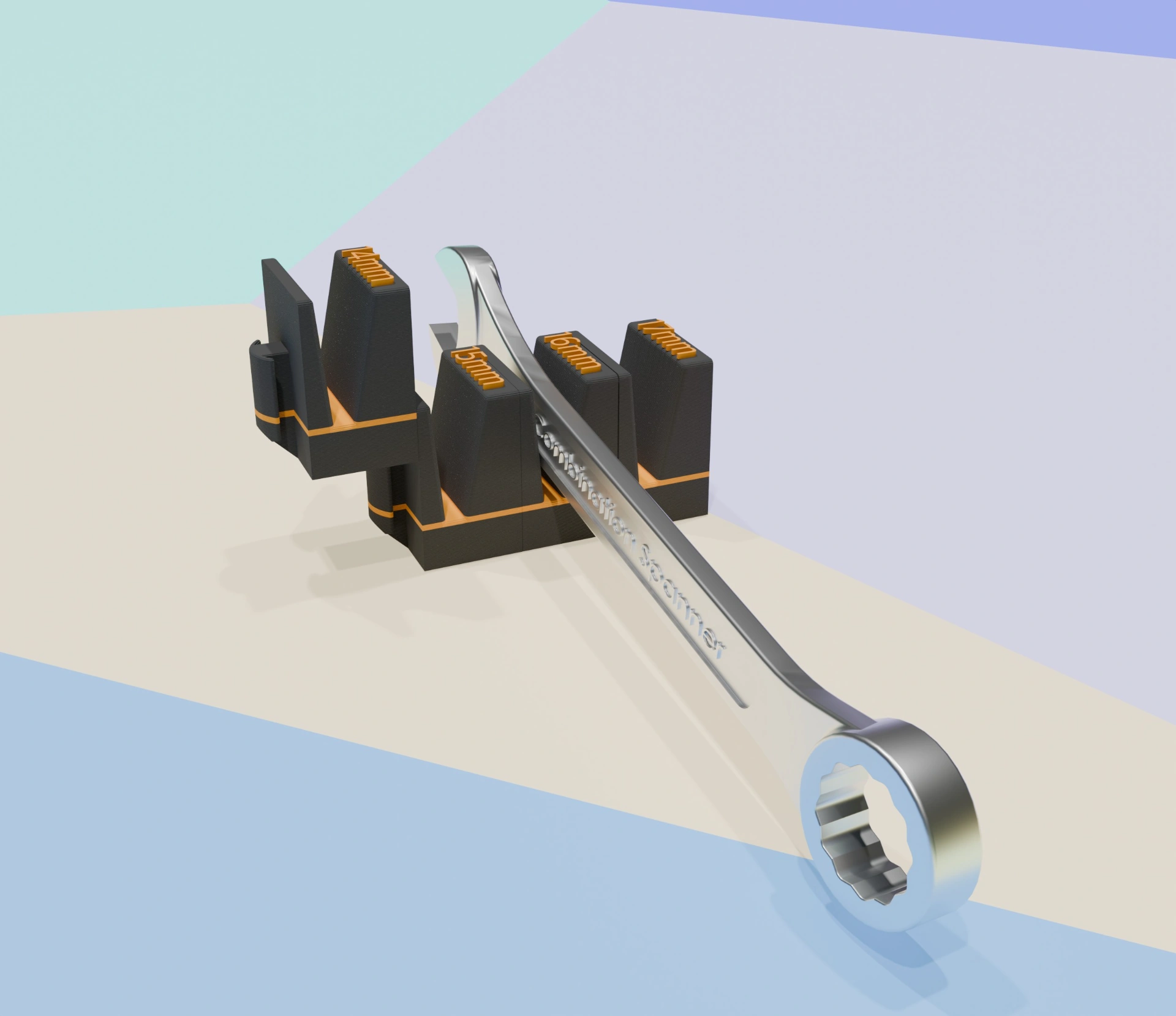 Magnetic Modular Wrench Organizer With Labels (Metric and Imperial) by ...