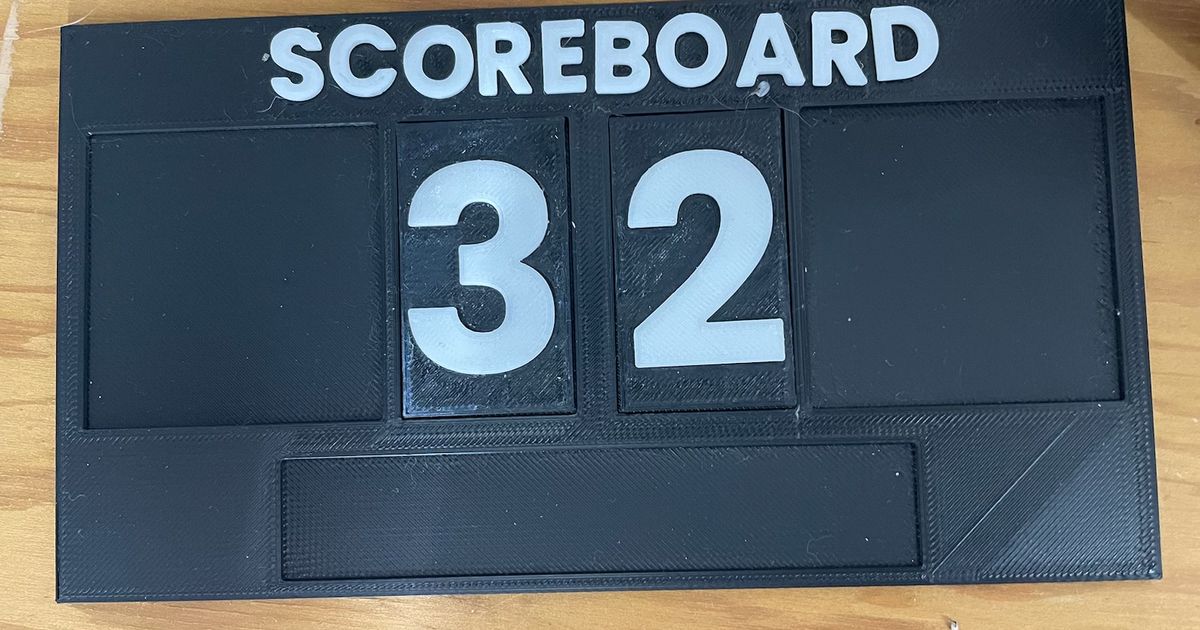 Custom Large Multi-Use Scoreboard by kw_621 | Download free STL model ...