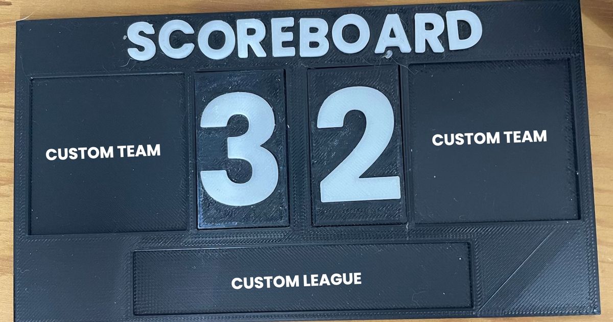 Custom Large Multi-Use Scoreboard by Moose | Download free STL model ...