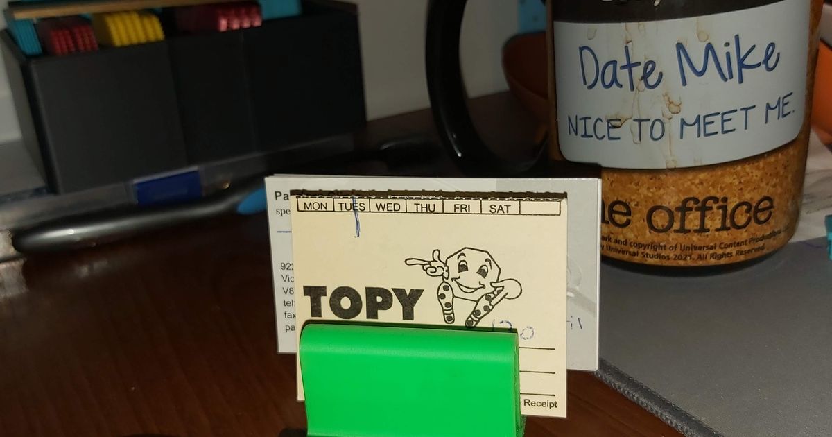 Modern Business Card Holder / Desk Organizer by Milton Cabrera | Download free STL model ...