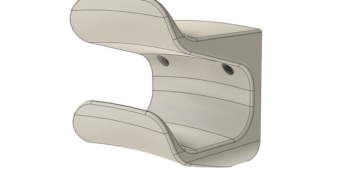 Wall Mount Hula Hoop Holder by Flook | Download free STL model ...