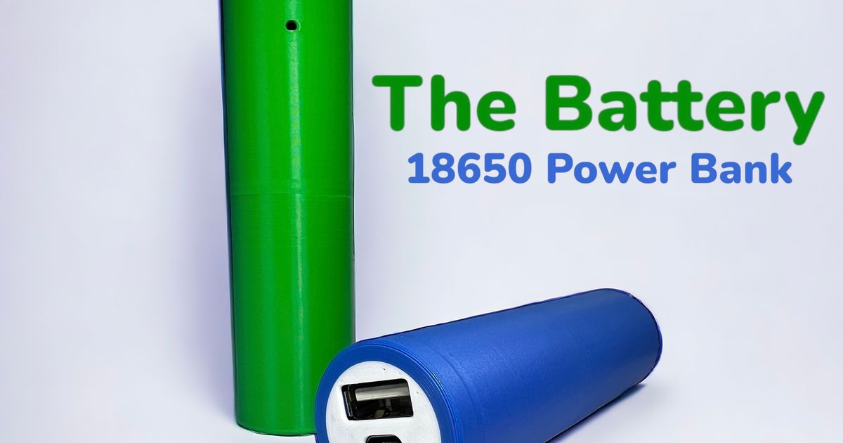 The Battery – 18650 Power Bank by sopryshko | Download free STL model ...