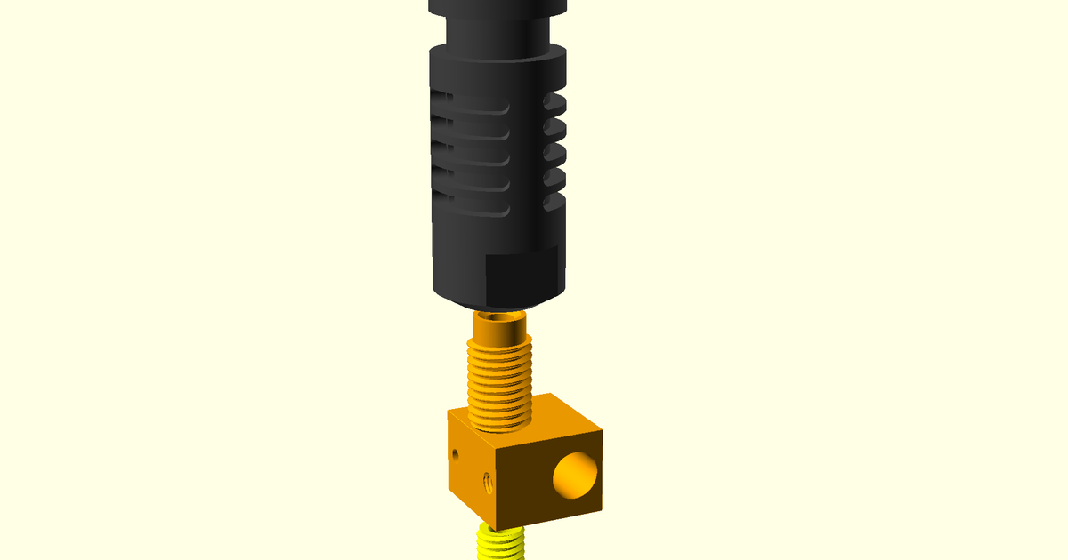 Parametric J-Head Nozzle Holder / Nozzle Adapter by Projunk | Download ...