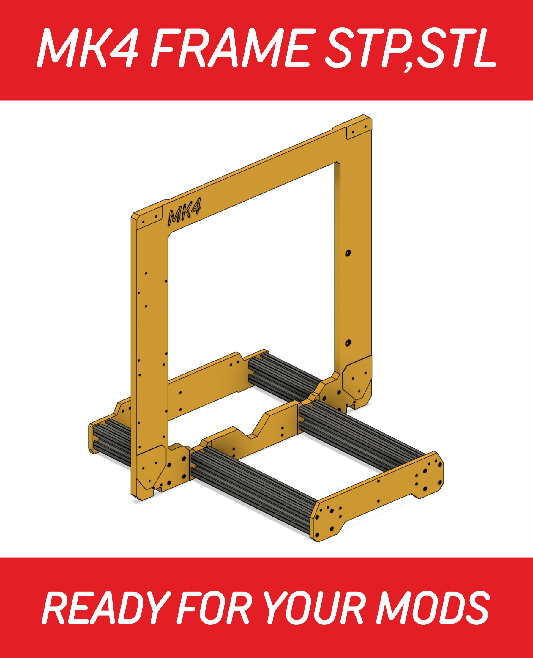 PRUSA MK4 STP, STL for creating mods (ONLY main frame metal parts!) by ...