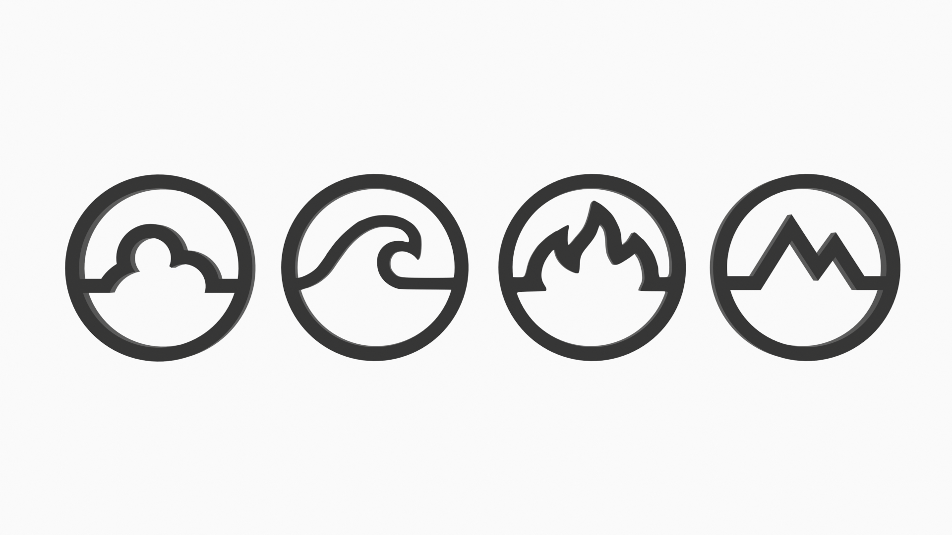 Elements Fire wall sculpture 2D by Make It D | Download free STL model ...