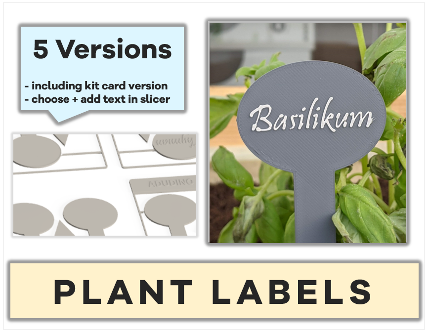 Plant / Vegetable / Growth Plugs / Signs / Labels w/wo Kit Card, 5 ...