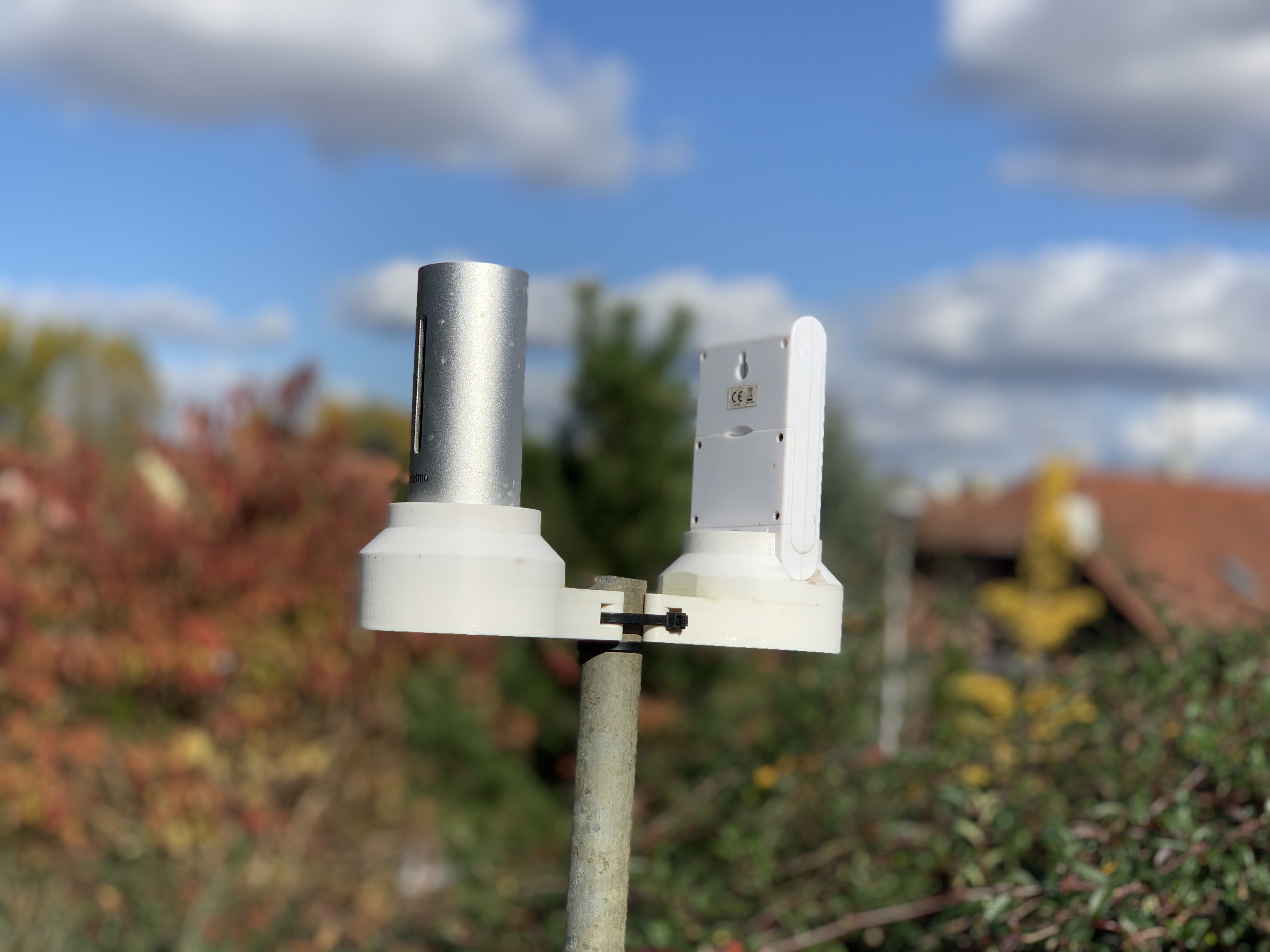 Mount and Radiation Shield for Netatmo and Generic 433MHz Weather ...