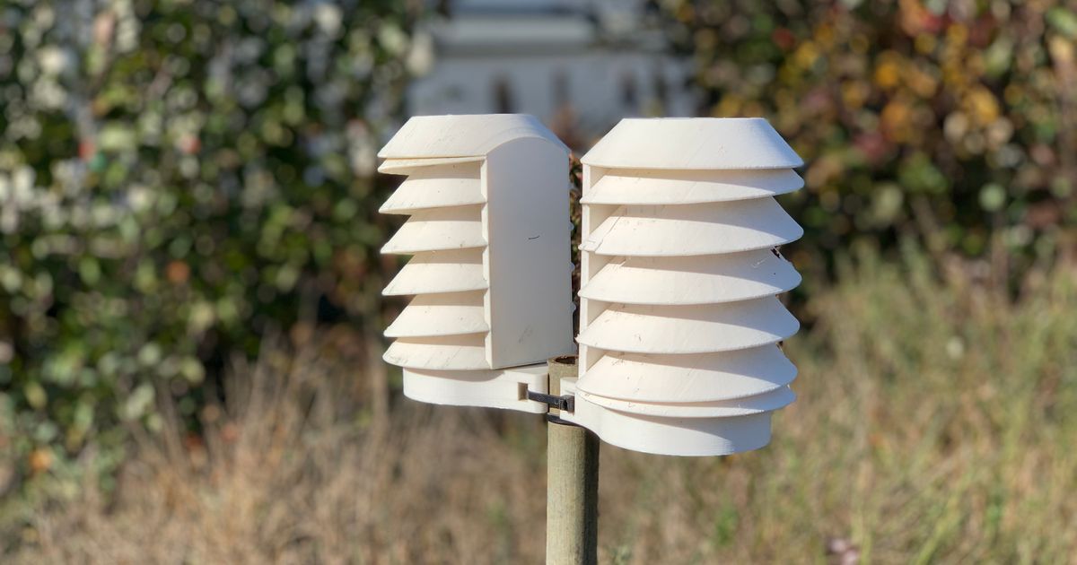 Mount and Radiation Shield for Netatmo and Generic 433MHz Weather ...