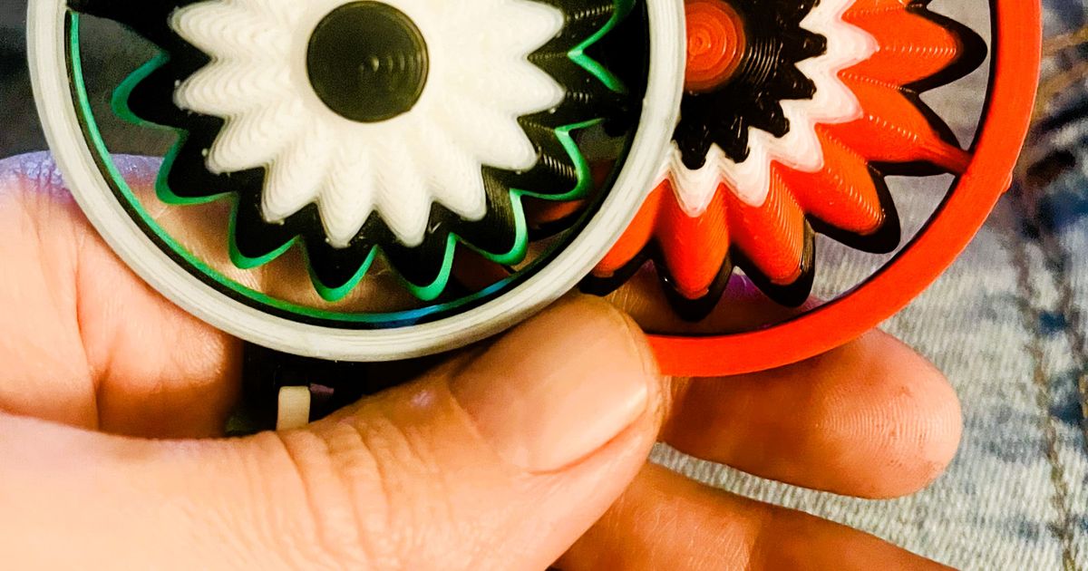 Spring Flower Spinner Flexi Keychain by FlowMax3D | Download free STL ...