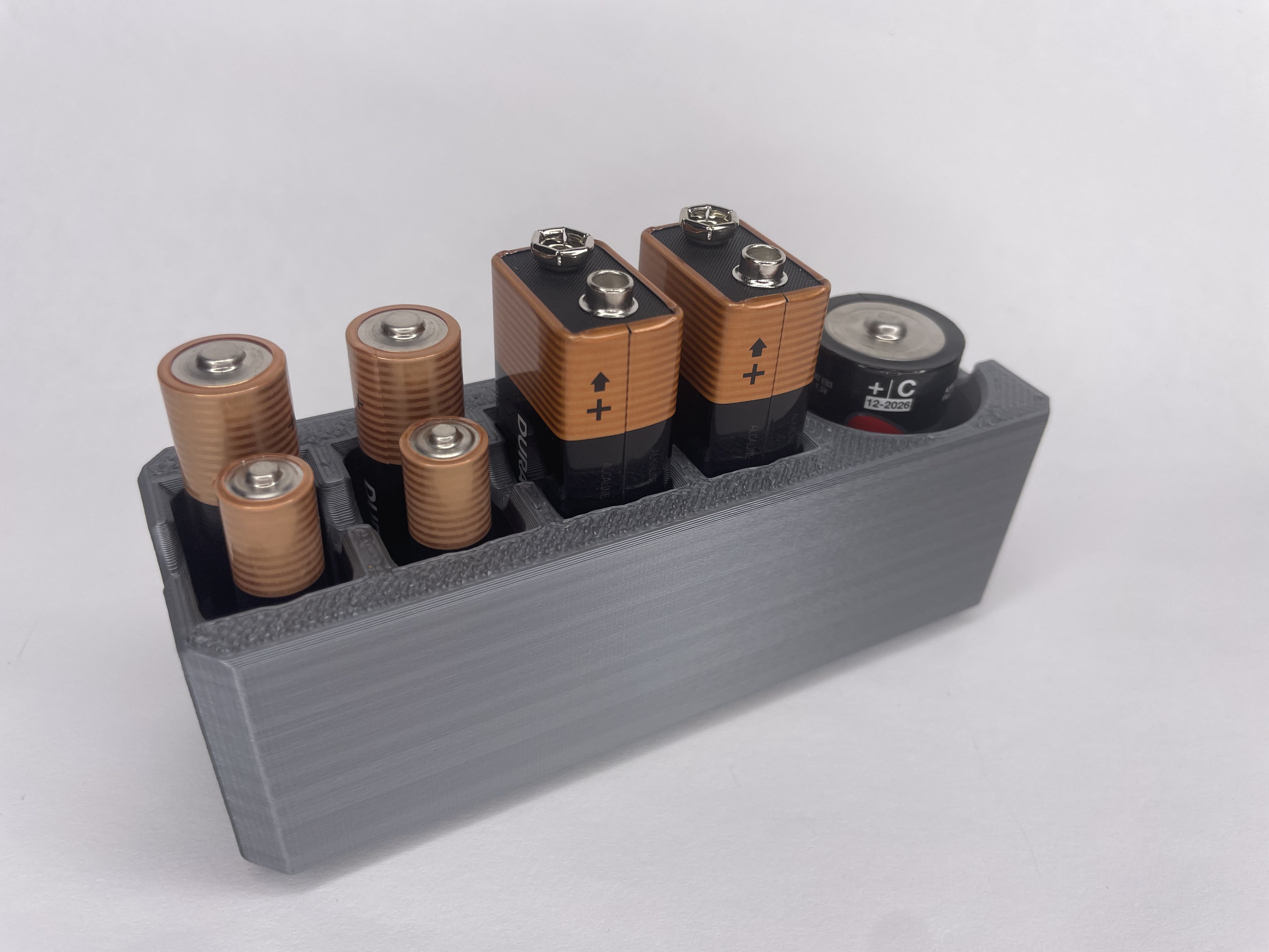 AAA, AA, 9V, C, or D Battery Organizer by Devise3D | Download free STL ...