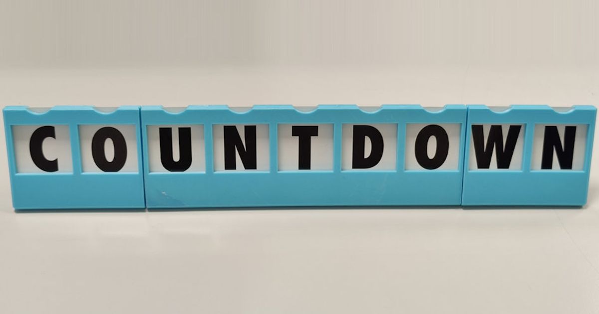 Countdown Letters card holder rack by Matt | Download free STL model ...
