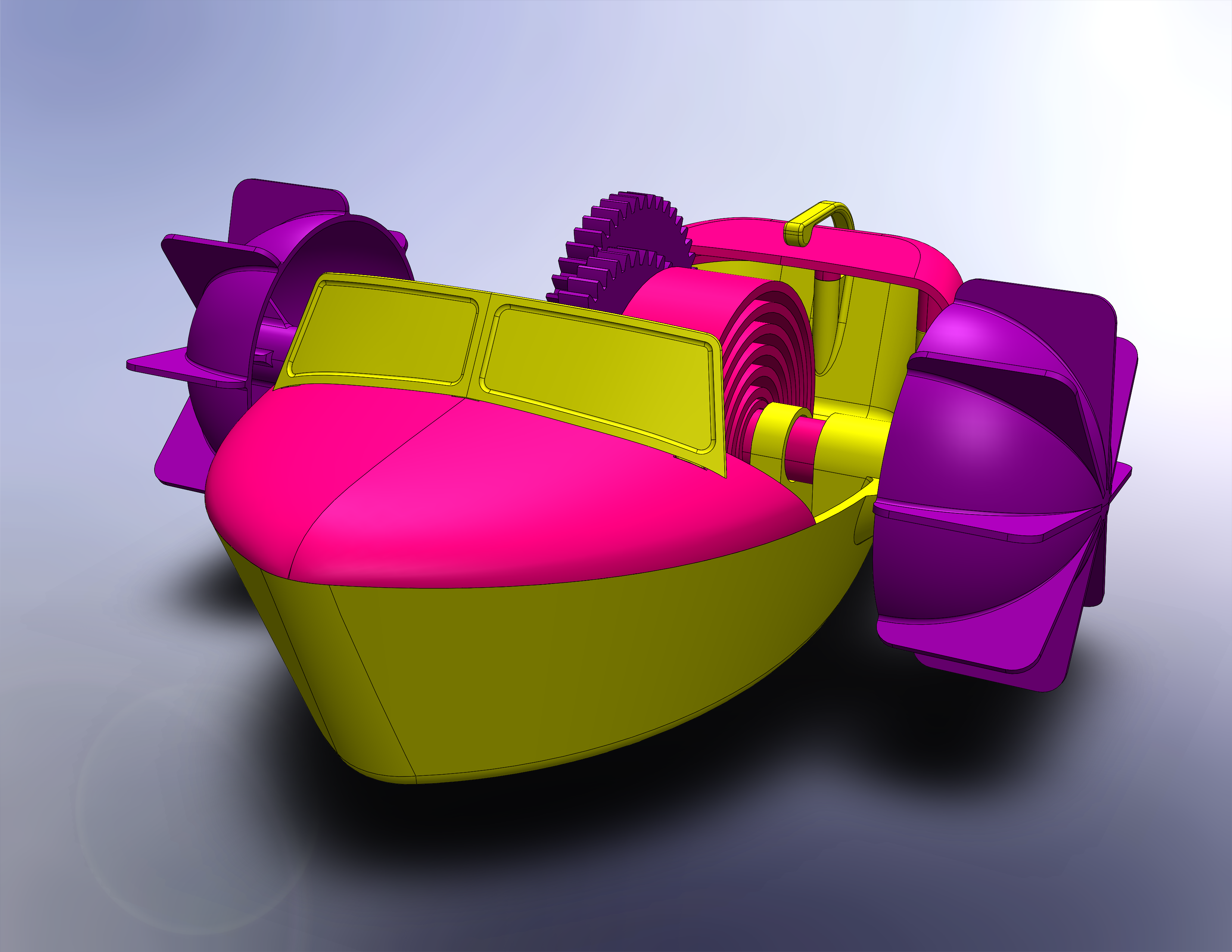 Wind-up Paddle Boat Bath Toy by Brian Pereira | Download free STL model ...