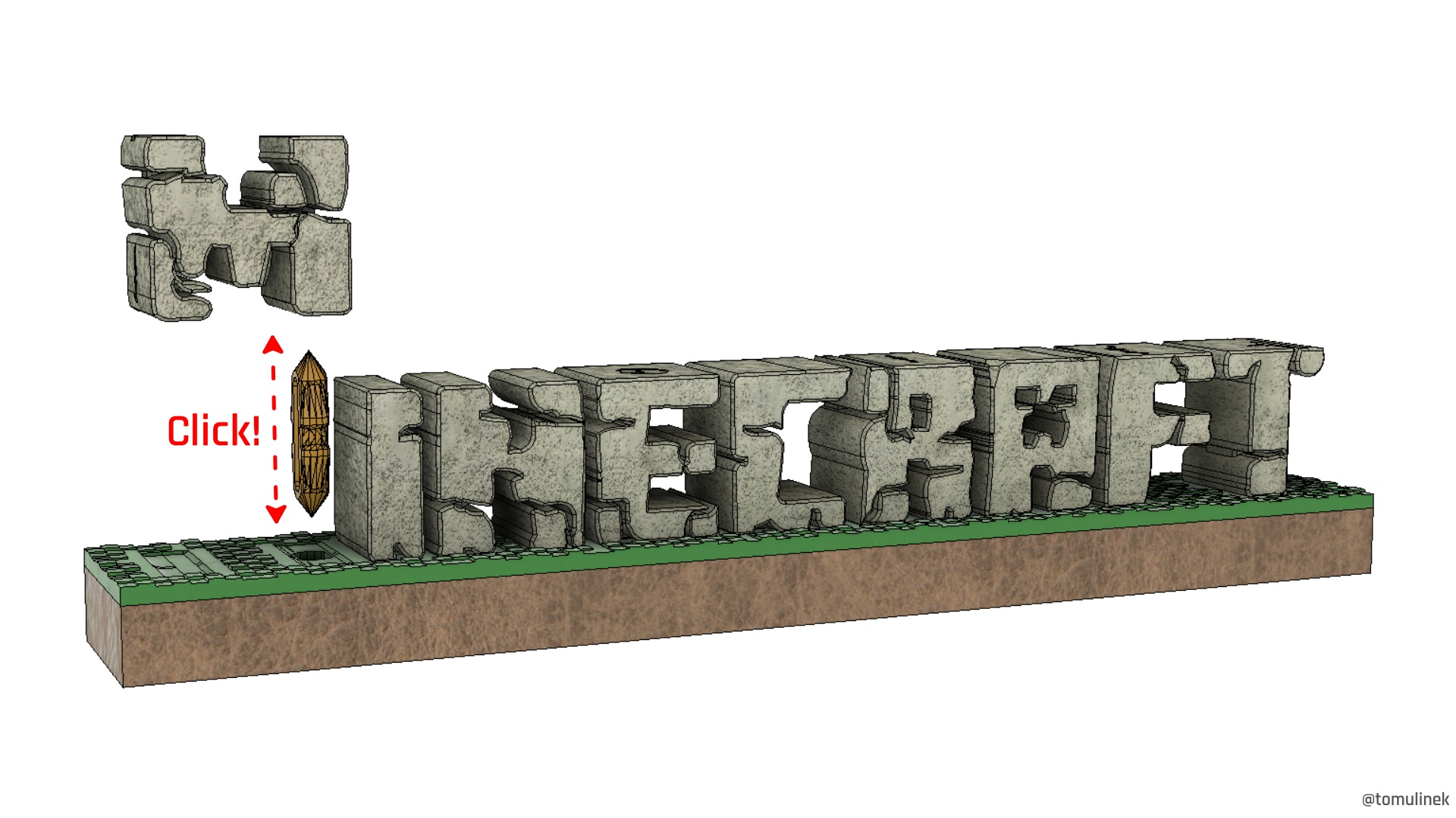 Minecraft 3D logo ⛏ (no glue needed) by Tom Vít | Download free STL ...