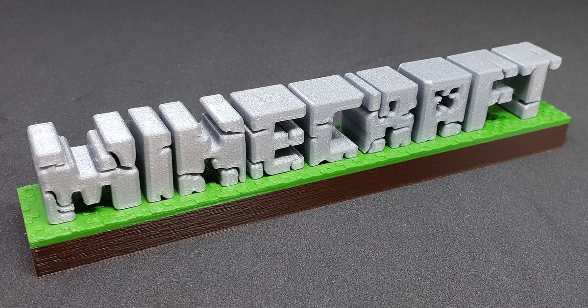 Minecraft 3D logo ⛏ (no glue needed) by Tom Vít | Download free STL ...