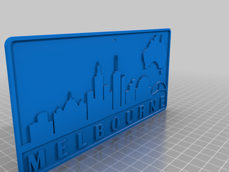 Wall Plate Skyline - Melbourne by dantech | Download free STL model ...
