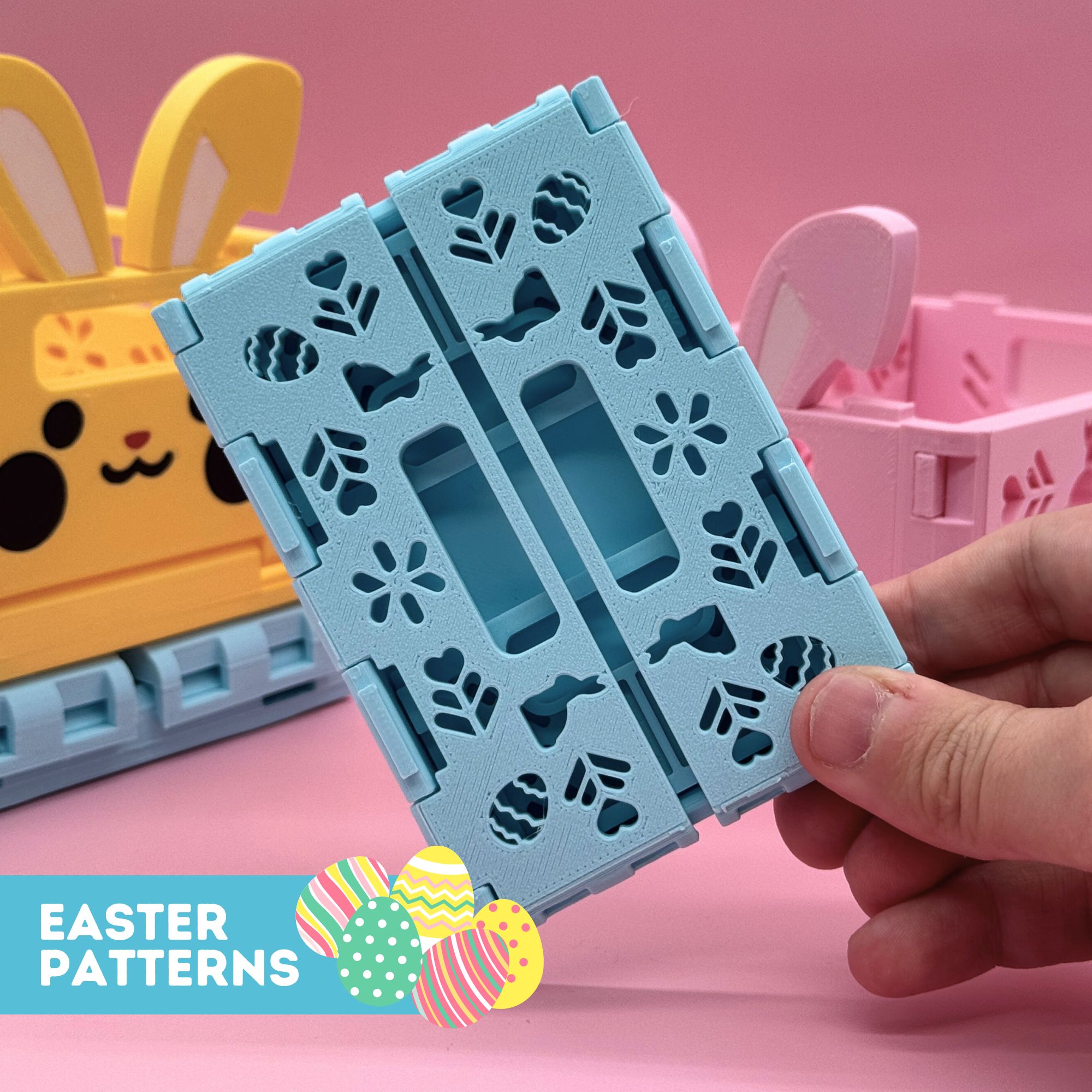 3D Printable Easter Foldable and Stackable Storage Crate Easter Edition ...