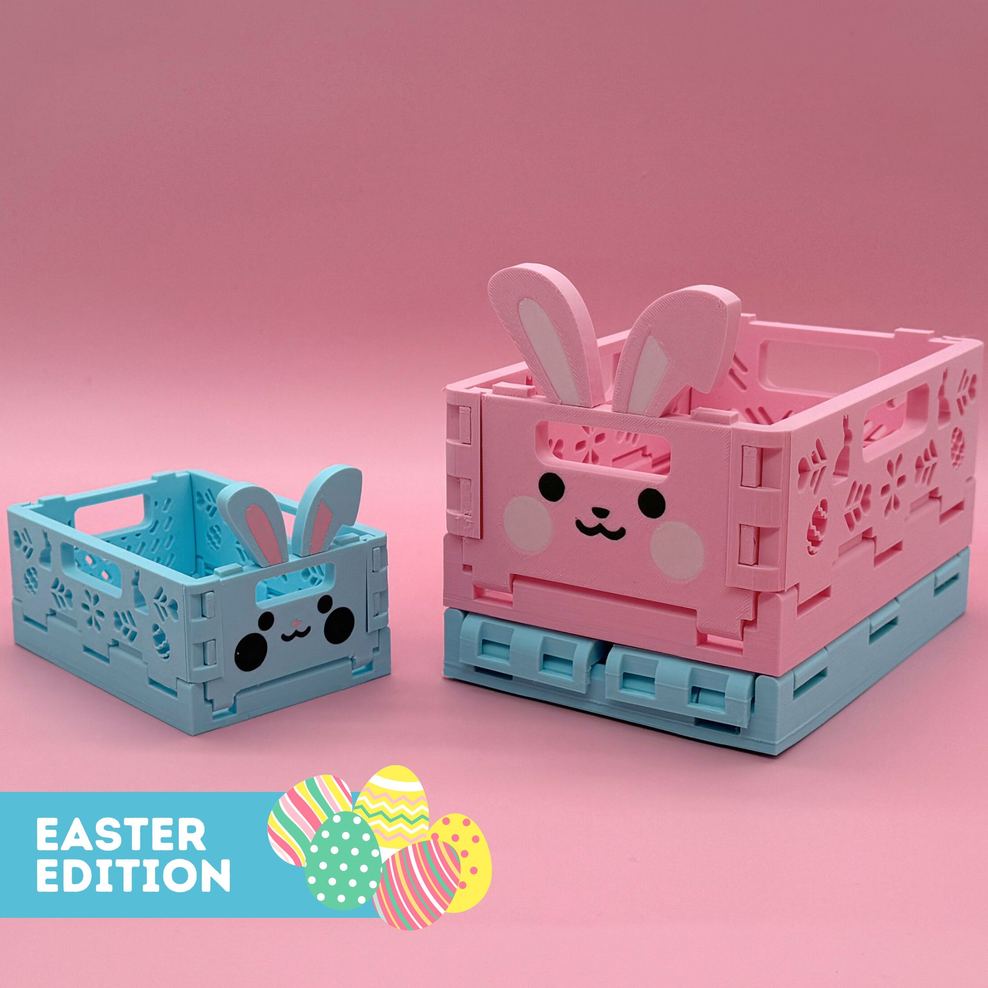 3D Printable Easter Foldable and Stackable Storage Crate Easter Edition ...