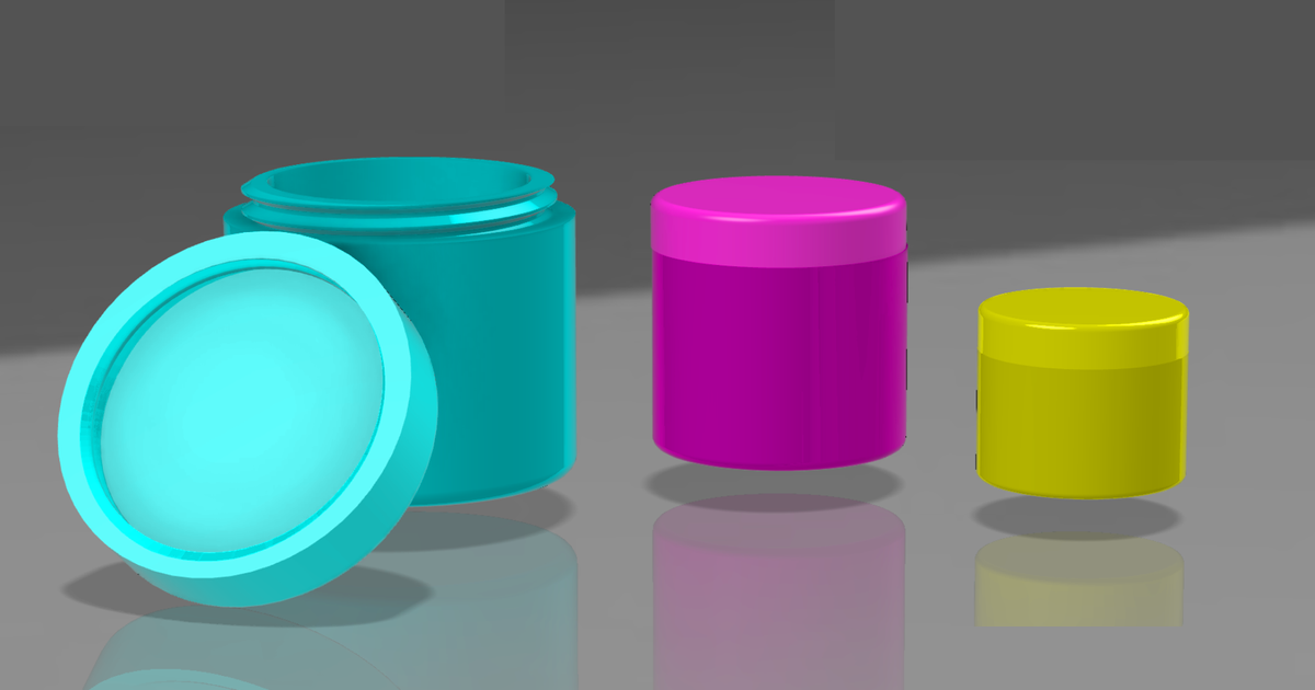 Ultimate Threaded Container Pack - 50mm/75mm/100mm by 3DPrintex ...