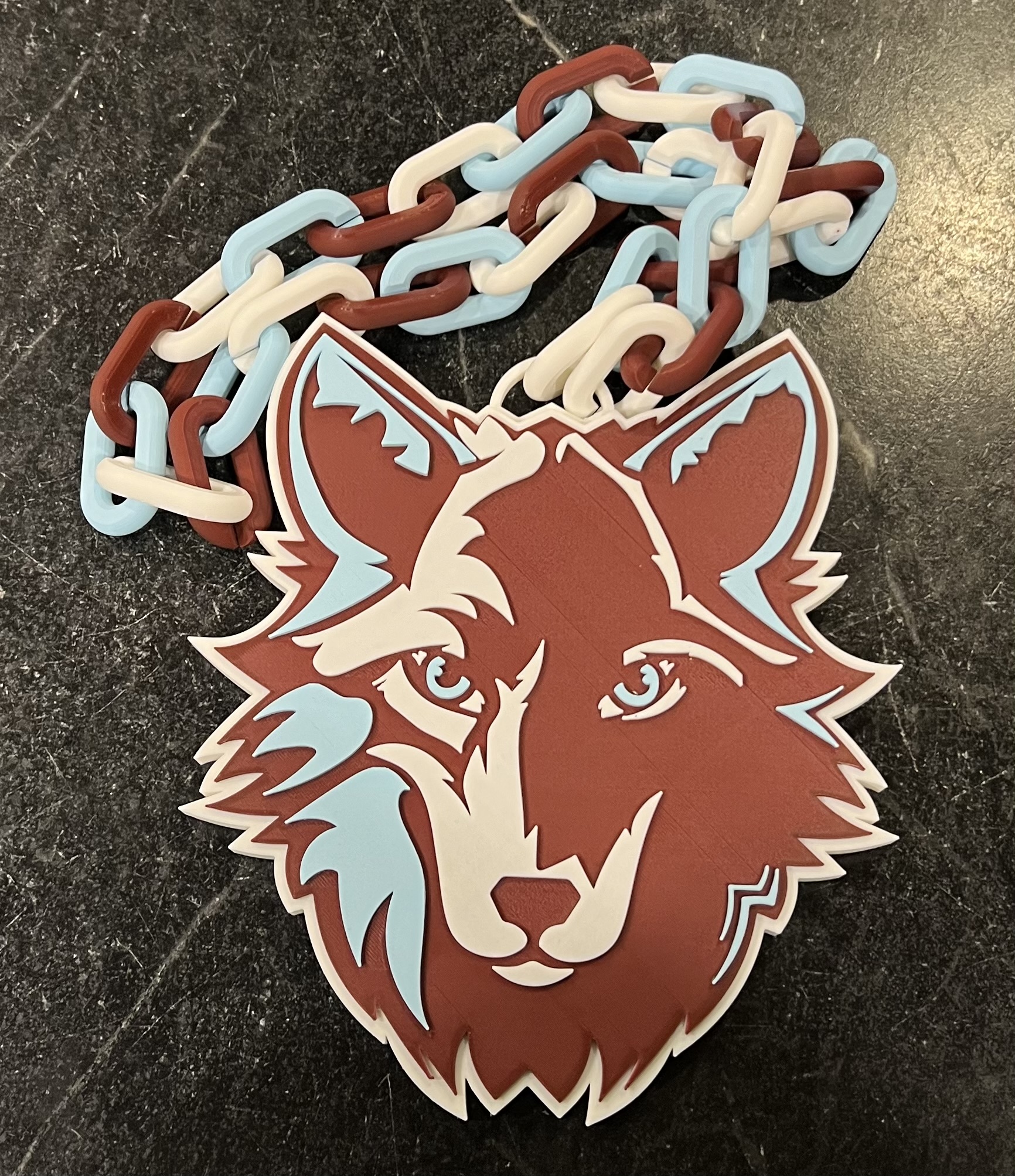 Okemos Michigan Wolf Logo Chain Necklace by Betsy Weber | Download free ...