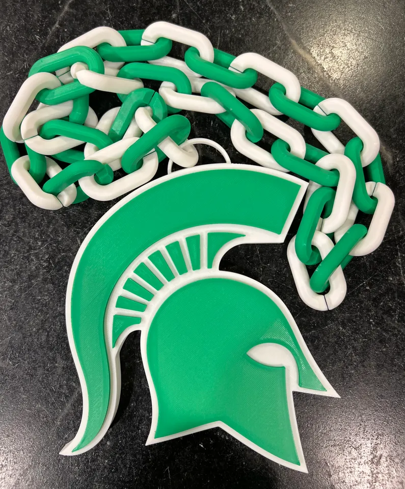 Michigan State University Spartan Logo Chain Necklace - Sparty MSU by ...